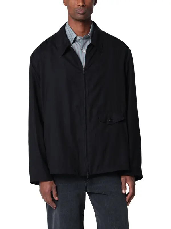 Our Legacy Evolved Jacket In Merino Wool Voile - Black