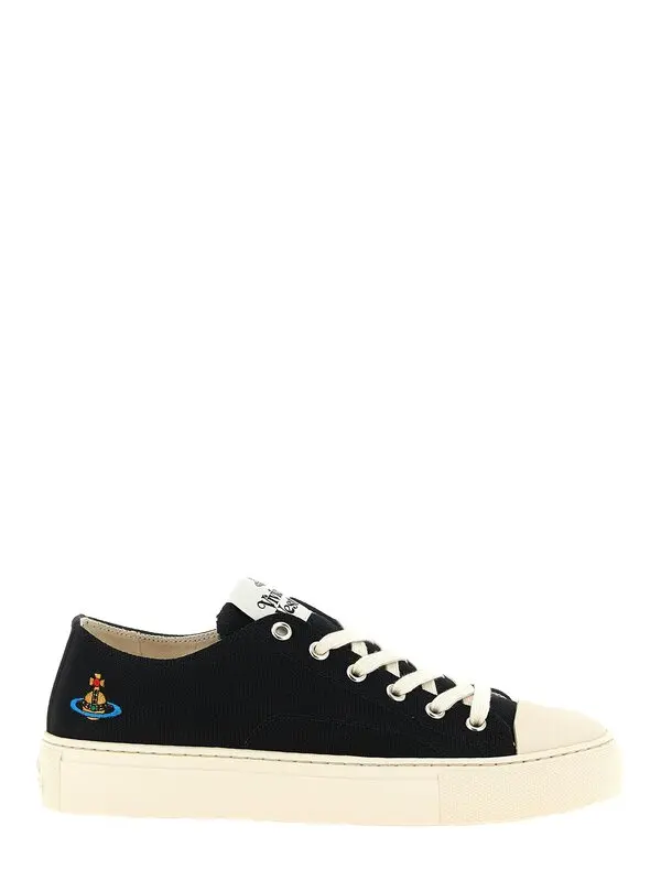 VIVIENNE WESTWOOD Embroidered Canvas Low-top Sneakers - Multicolor