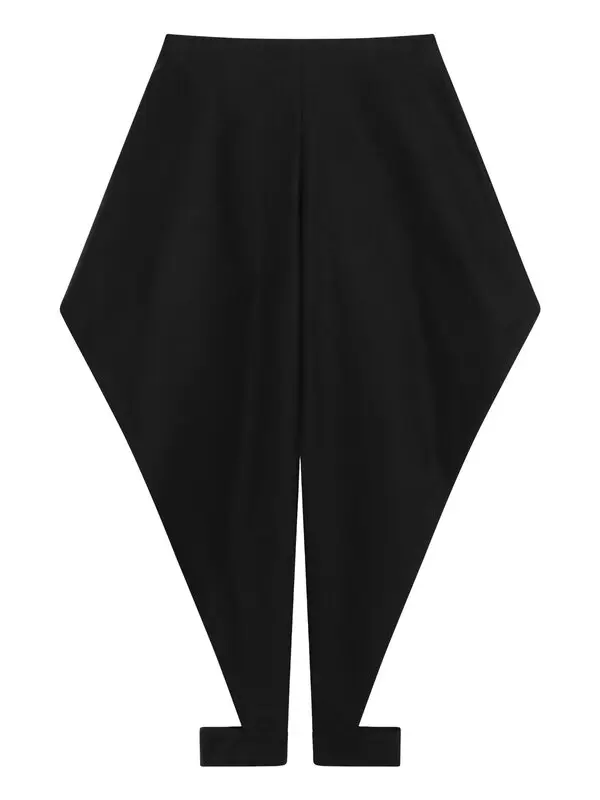 Alaïa Mid-rise Tapered Cotton Gabardine Pants - Black