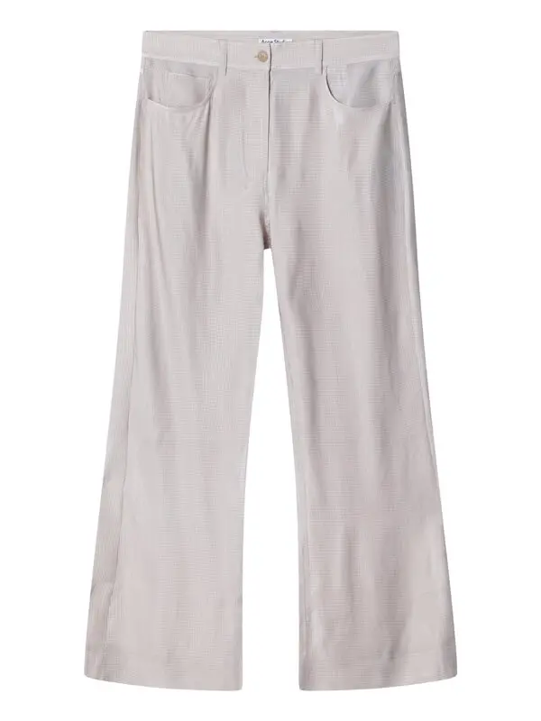 Acne Studios Casual Check Trousers - Cream