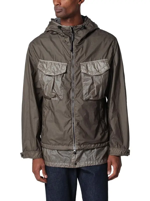 C.P. COMPANY Bi-tm Nylon Goggle Jacket - Gray