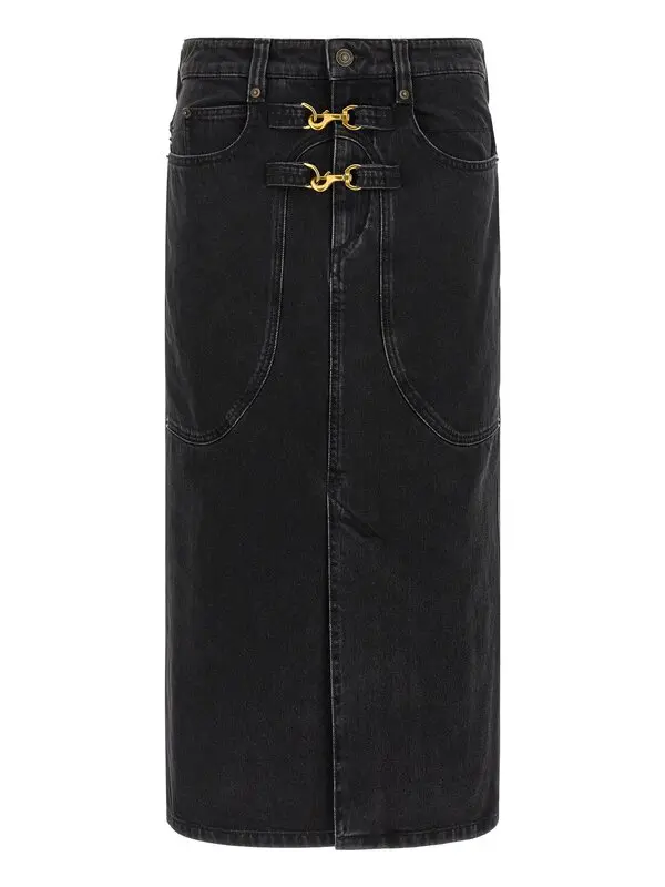 Isabel Marant Étoile Pavina Midi Skirt With Carabiner Detail - Black