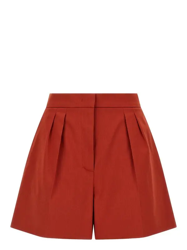 Max Mara Mxmtabacco Tailored Shorts - Red