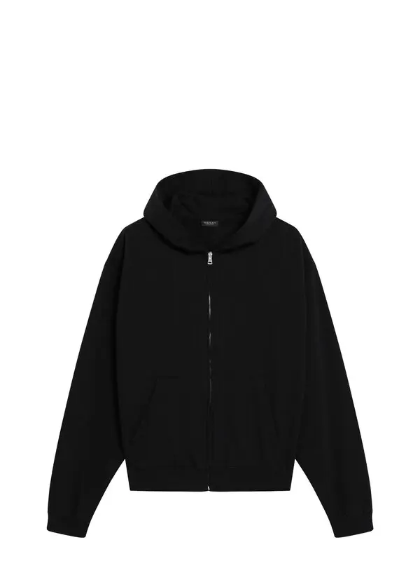 Gucci Zip Hoodie In Cashmere Blend With Logo Print - Black