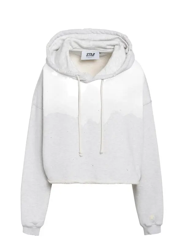 GOLDEN GOOSE Star Sweatshirt With Crystal Embroidery - Gray