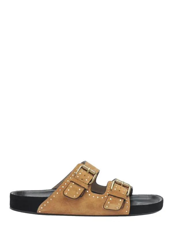Isabel Marant Étoile Lennyo Studded Suede Sandals - Brown