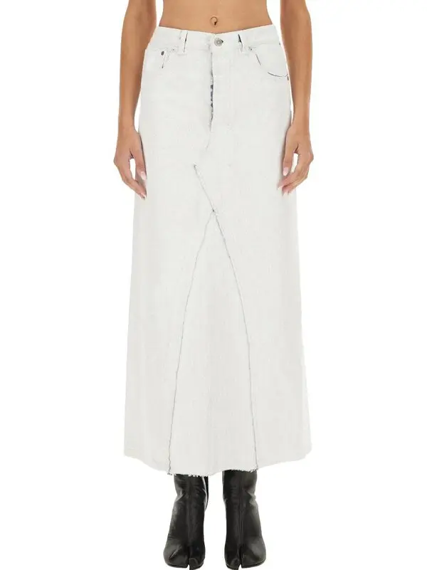 MAISON MARGIELA Midi Skirt In Cotton - White