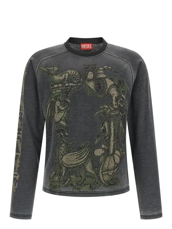 DIESEL® T-jori-a' T-shirt - Gray
