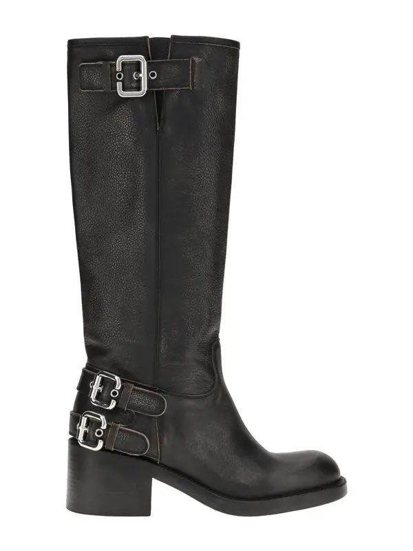 Chloé Dakota Knee-high Biker Boots - Black