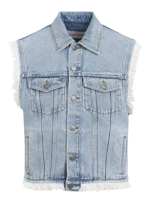 Valentino Garavani Denim Vest - Blue
