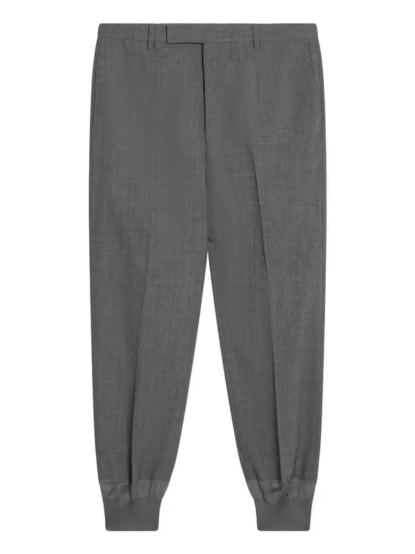 Prada Virgin Wool Jogger Trousers - Gray