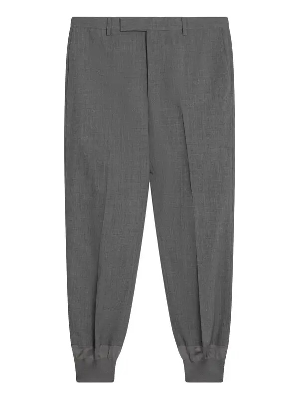 Prada Virgin Wool Jogger Trousers - Gray
