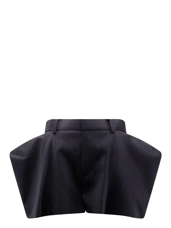 Sacai Chalk Stripe Tailored Shorts - Black