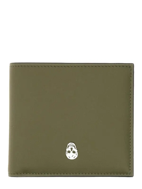 Alexander McQueen Bifold Wallet With Skull Detail - Brown