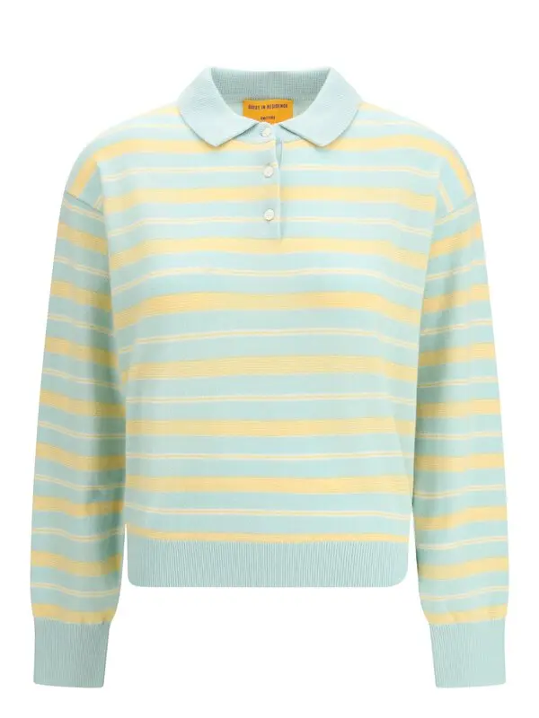 Guest In Residence Collegiate Stripe Polo - Multicolor