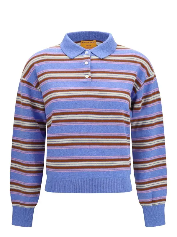 Guest In Residence Collegiate Stripe Polo - Multicolor