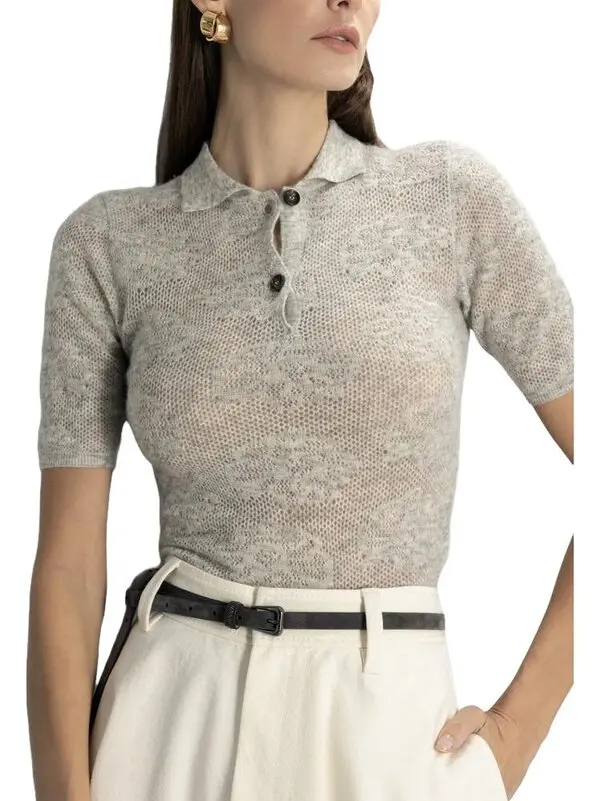 Brunello Cucinelli Knitted Top - Gray