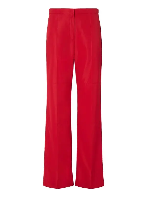 Fendi Technical Viscose Wide-leg Trousers - Red