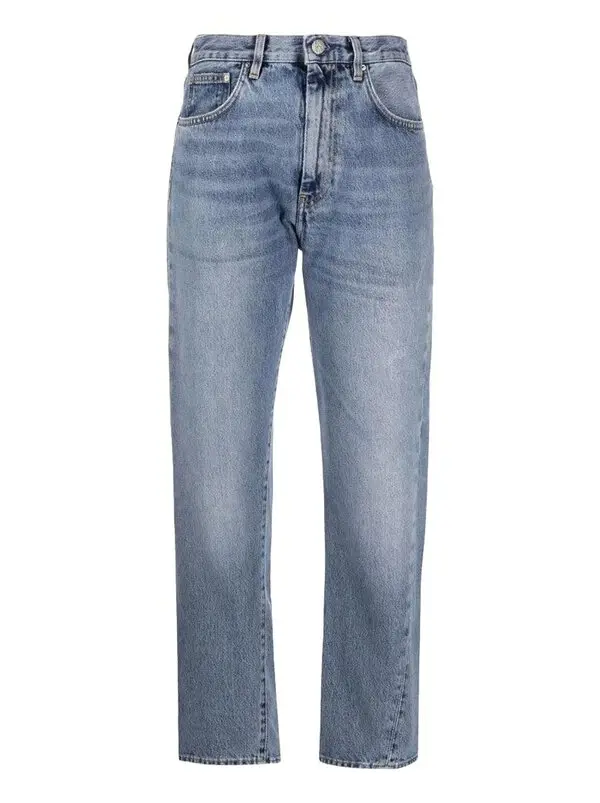 TOTEME Cropped Organic Cotton Denim Jeans - Blue