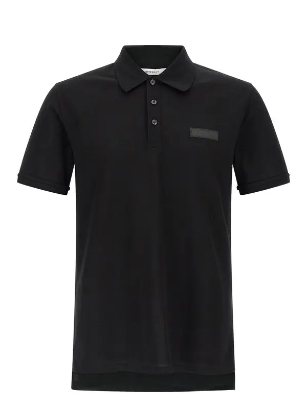 Givenchy Logo Patch Polo Shirt - Black