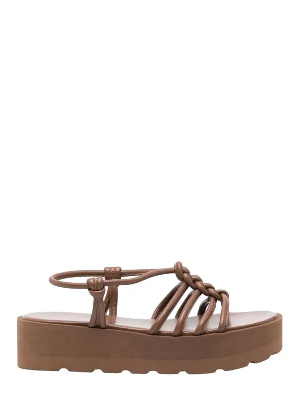 GIANVITO ROSSI Hebe Leather Slingback Sandals - Multicolor