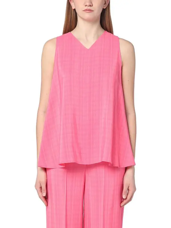 SEMICOUTURE Viscose Sleeveless Top - Pink