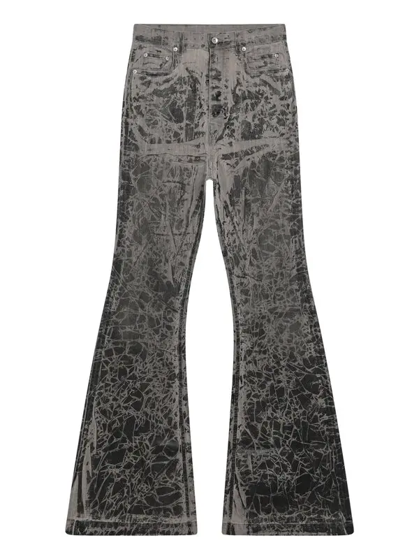 Rick Owens Concordians Bolan Bootcut High-rise Jeans - Black