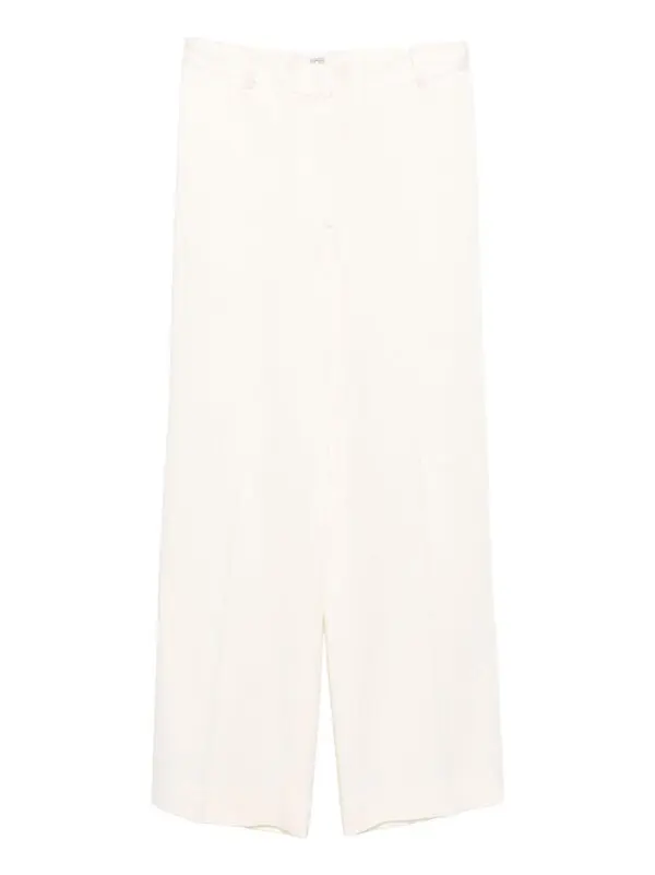TOTEME Wide-leg Crepe De Chine Trousers - Multicolor