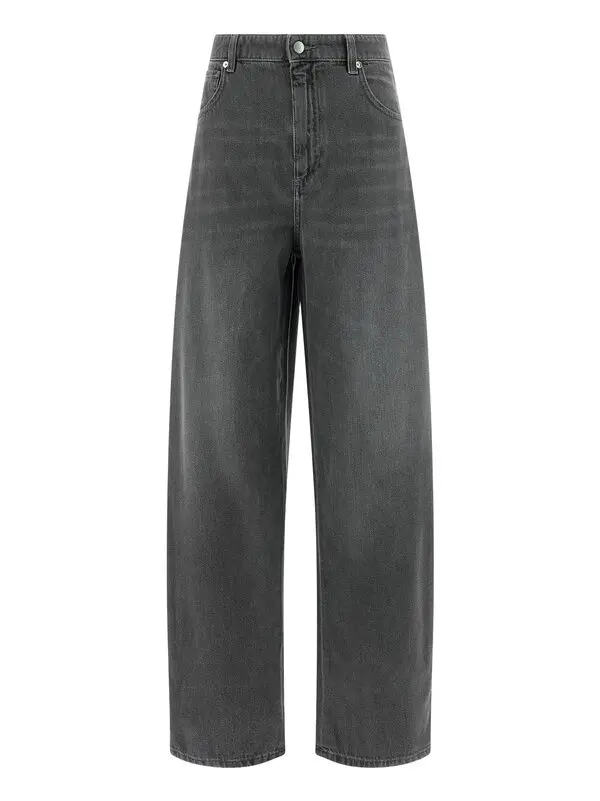 Max Mara Smmallegra Wide Leg Jeans - Gray
