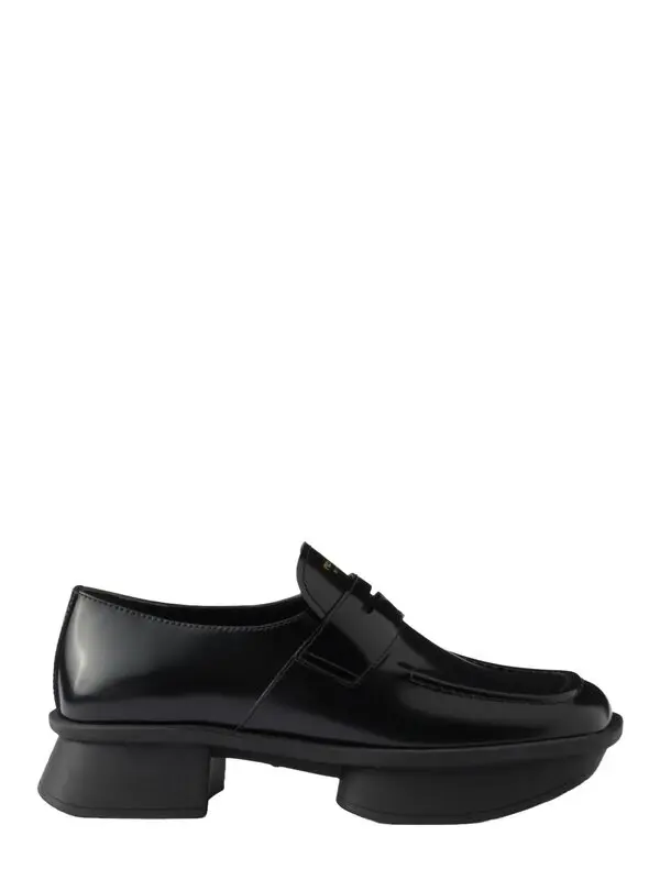 Prada Black Patent Leather Loafers - Multicolor