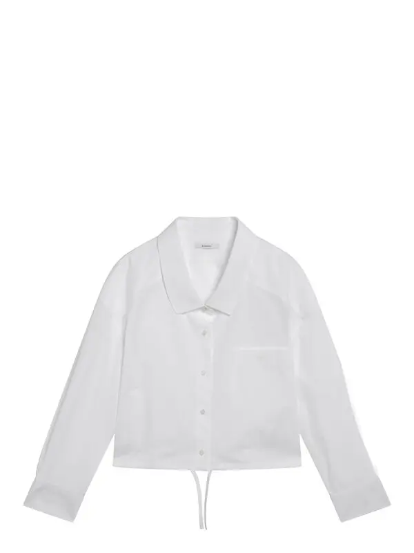 Givenchy Cotton Poplin Cropped Shirt With Embroidered Logo - White