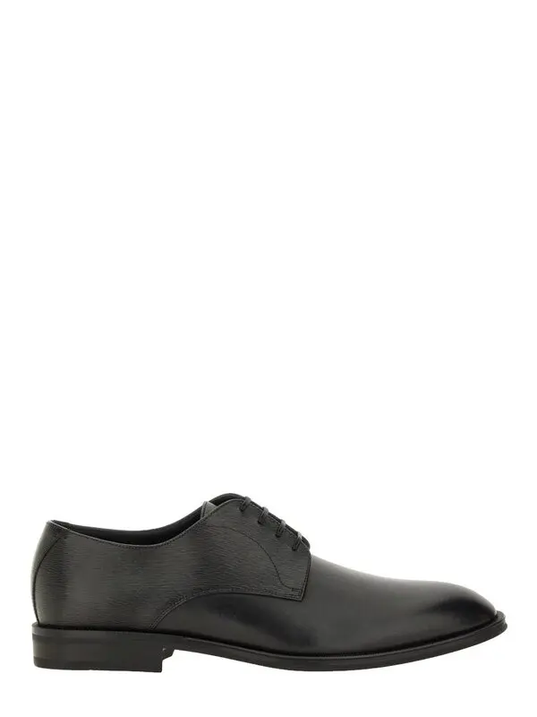 BOSS Leather Derby Lace-up Shoes - Black