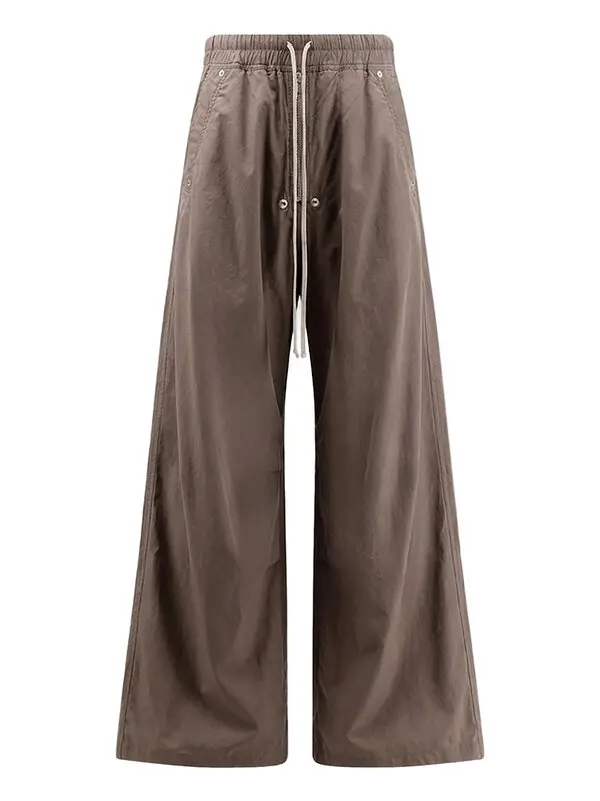 Rick Owens Wide Leg Cotton Trousers - Gray