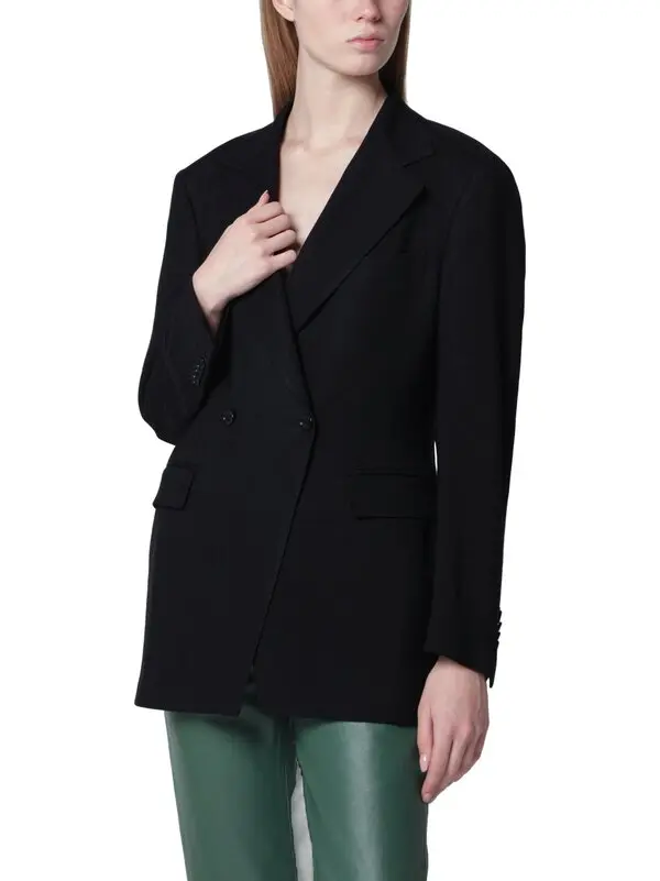 Tagliatore Double-breasted Blazer In Cady - Black