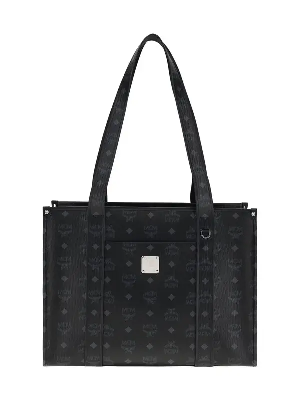 Mcm Aren Visetos Tote Bag - Black