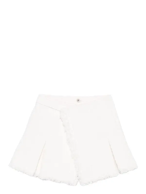 Sacai Pleated Fringed Shorts - Multicolor