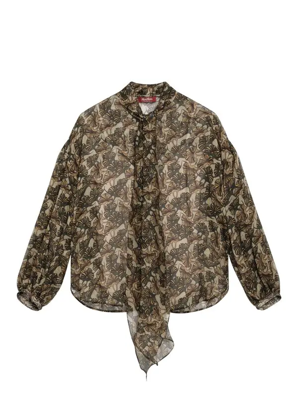 Max Mara Printed Silk Chiffon Blouse - Multicolor