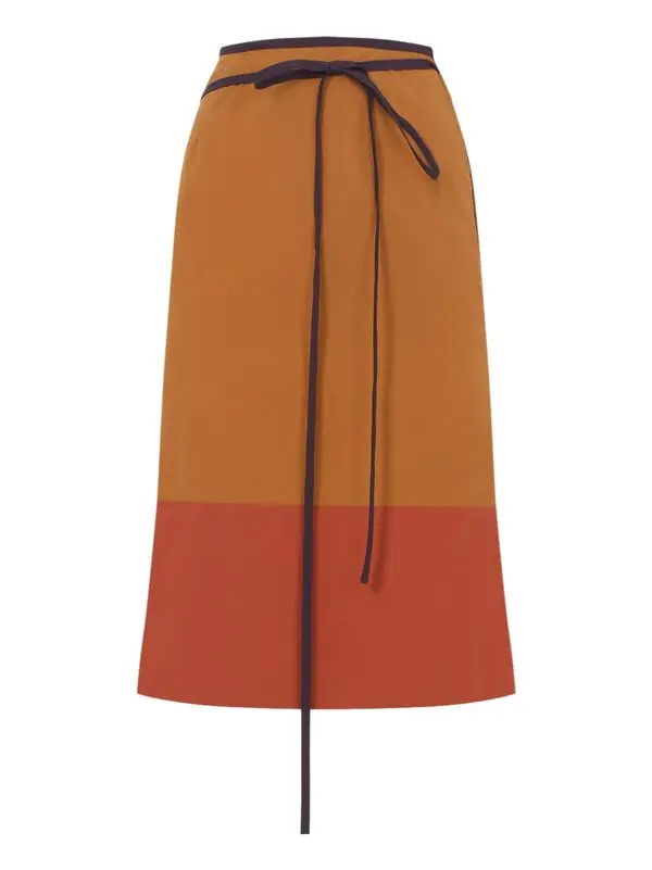 Saint Laurent Nylon Midi Skirt - Multicolor