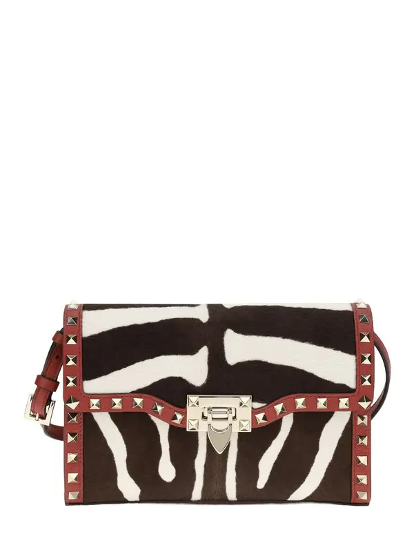 Valentino Garavani Zebra-print Studded Shoulder Bag - Multicolor