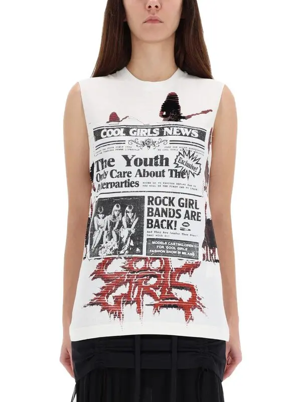 Dolce & Gabbana Printed Cotton Top - White