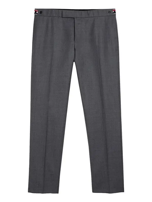 Thom Browne Grey Wool Tailored Trousers - Gray