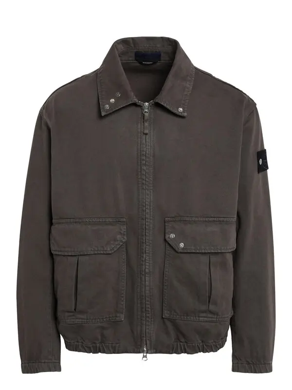 Stone Island Water-repellent Denim Coach Jacket - Brown