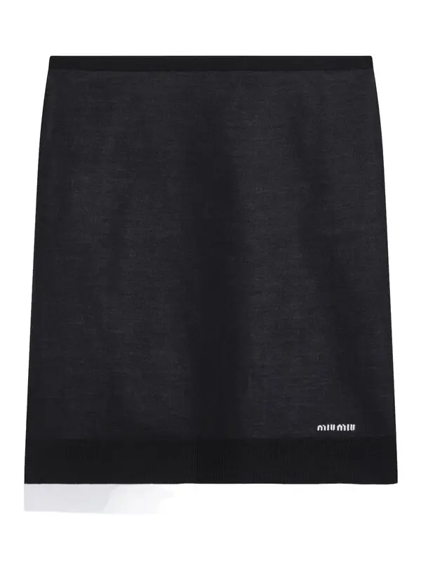 Miu Miu Double Layer Skirt - Blue