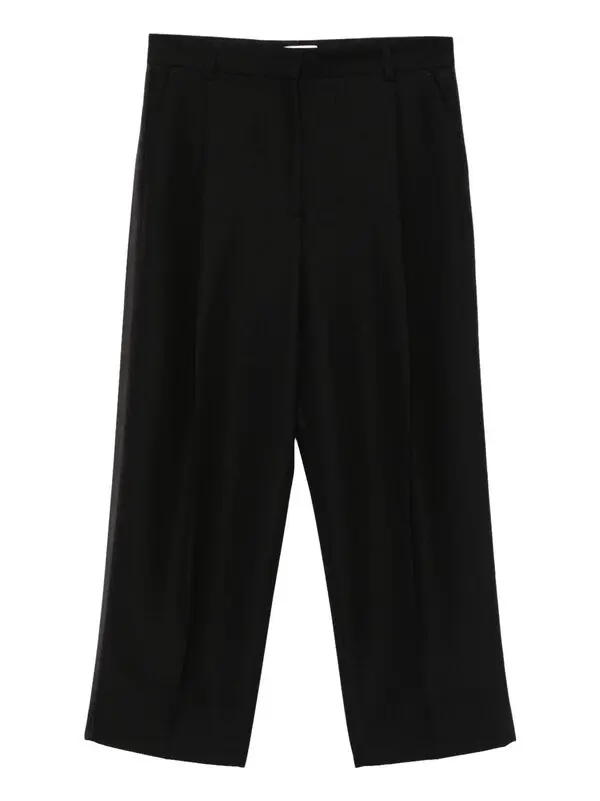 TOTEME Black Recycled Polyester Blend Trousers - Multicolor