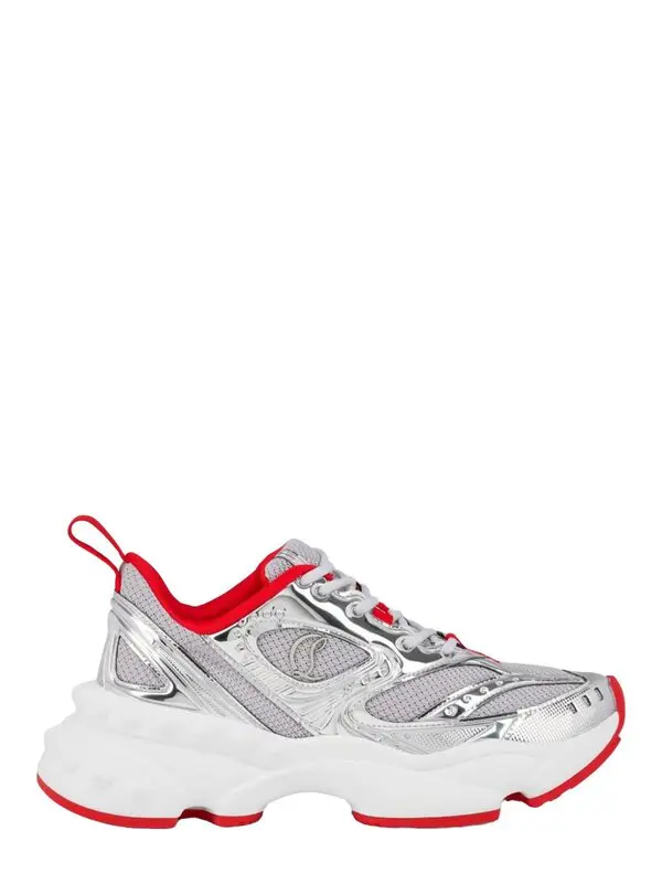 CHRISTIAN LOUBOUTIN Metallic Sneakers - Silver
