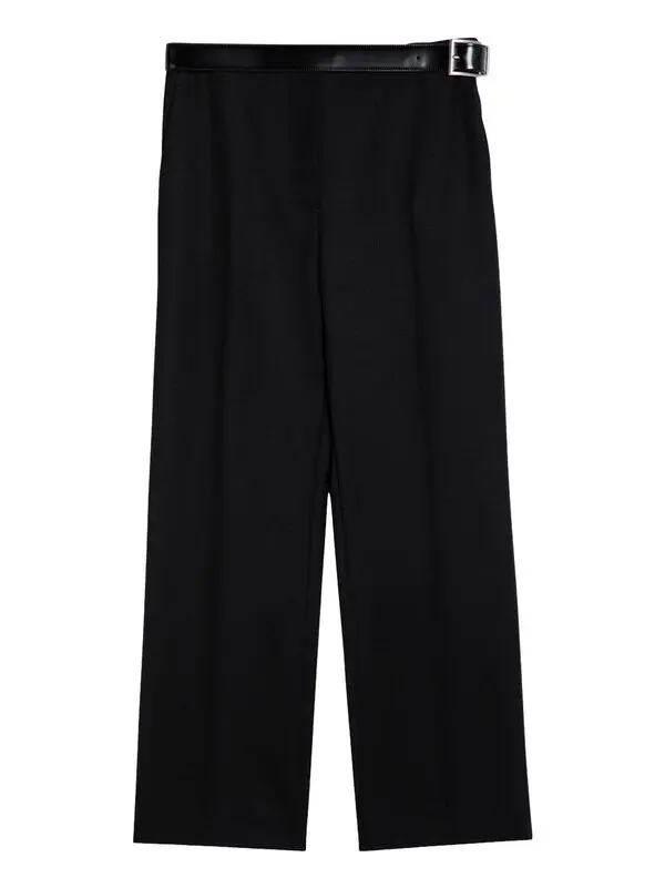 Prada Gabardine Trousers With Belt - Black