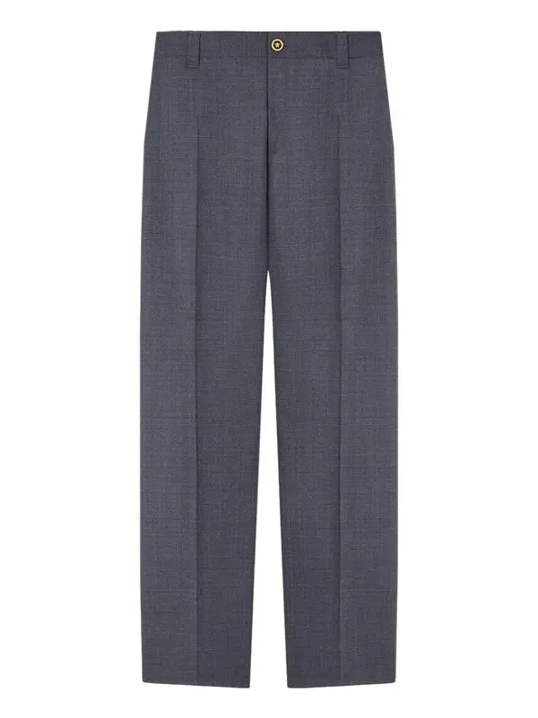 Versace Anthracite Grey Wool Jogger Trousers - Gray