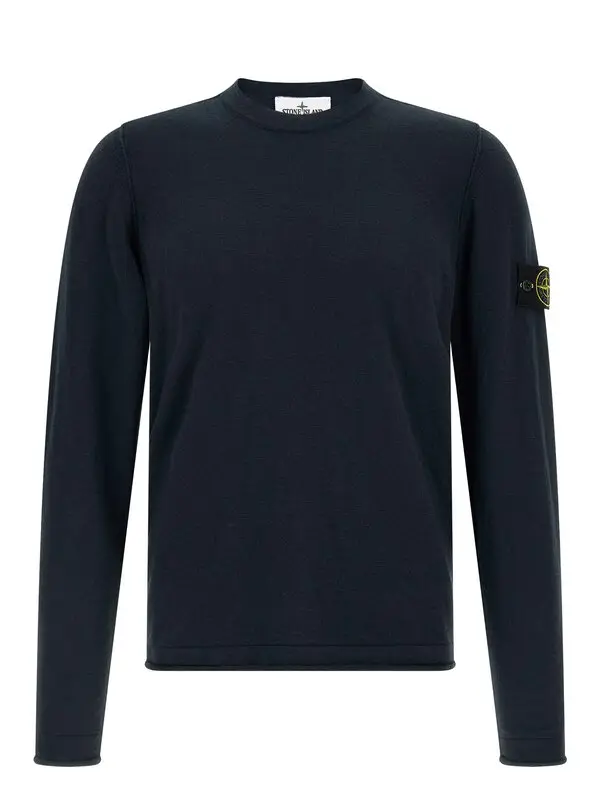 Stone Island 5100052 Crew Neck Long Sleeve Sweater - Blue