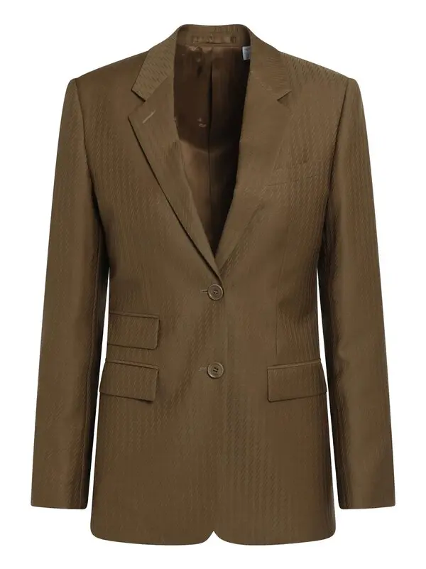 Burberry Single-breasted Wool And Mohair Jacket - Brown