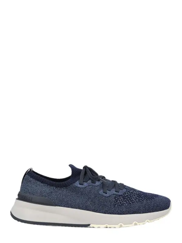 Brunello Cucinelli Nubuck Low-top Trainers - Blue